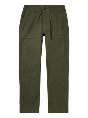 FRIZMWORKS Straight-leg Cotton Trousers - Green