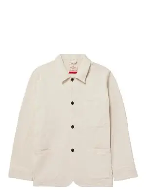 Portuguese Flannel Portuguese Flannel - Labura Stretch-Cotton Twill Overshirt - Men - Neutrals - XS Neutrals