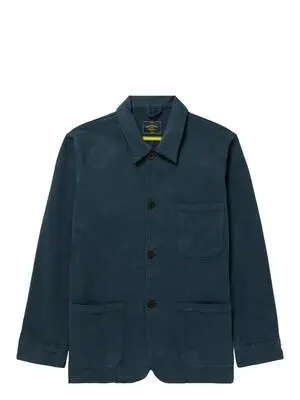 Portuguese Flannel Labura Stretch-cotton Twill Overshirt - Blue