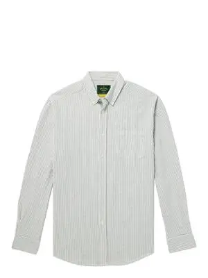 Portuguese Flannel Button-down Collar Brushed-cotton Oxford Shirt - Green