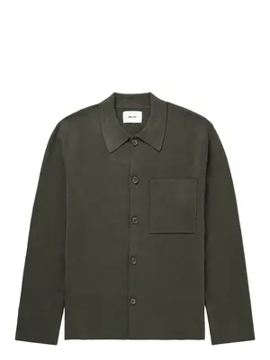 Nn07 NN07 - Jonas 6530 Knitted Overshirt - Men - Green - S Green
