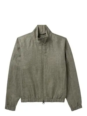 LORO PIANA Linen Bomber Jacket
