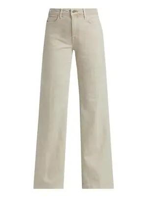 L'Agence Scottie High-rise Wide-leg Pants - Biscuit