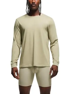 SKIMS Mens Classic Long Sleeve T Shirt | White | Xs | Cotton Phosphorus