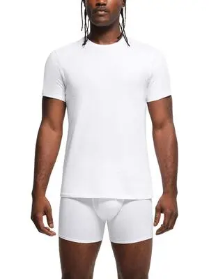 SKIMS Mens Lightweight T Shirt 3 Pack | White | Xs | Basics Chalk