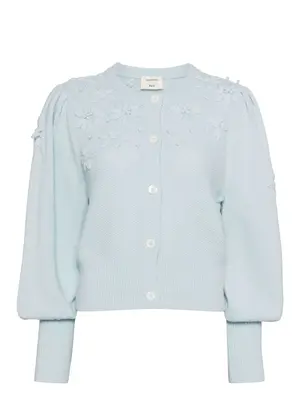ONEFIFTEEN Floral-embroidered Cardigan - Blue