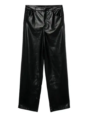 ROTATE BY BIRGER CHRISTENSEN Faux Leather Trousers - Black