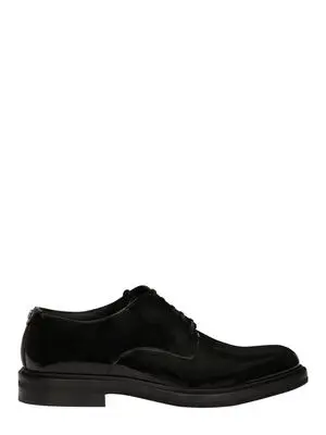 Dolce & Gabbana Logo Plaque Derby Shoes - Black