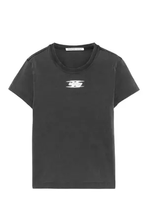 Alexander Wang Puff Logo Shrunken T-shirt - Grey
