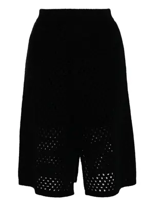 ONEFIFTEEN Open Knitted Skirt - Black