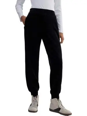 ME+EM Fluid Cord Velour Jogger - Black