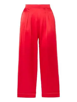 ERES Mondain Silk-satin Pajama Pants - Red