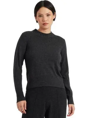 Chinti & Parker Chinti & Parker Cropped Wool & Cashmere Sweater Charcoal