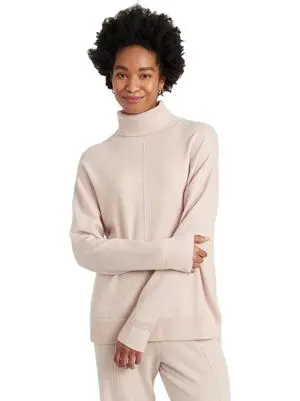 Chinti & Parker Relaxed Roll Neck Wool And Cashmere Sweater - Bone