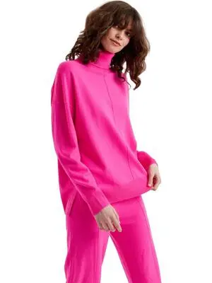 Chinti & Parker Relaxed Roll Neck Wool And Cashmere Sweater - Pink