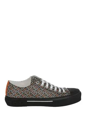 Burberry Tb Monogram Sneakers - Black/orange