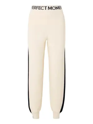 Perfect Moment La Tour Intarsia Wool-blend Track Pants - Cream