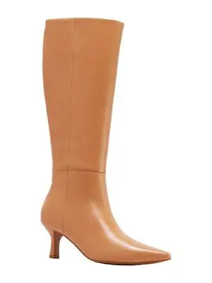FRANKIE4 Allegra Pointed Toe Knee High Boots - Tan