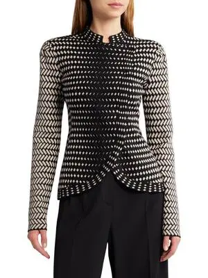 Emporio Armani Knit Blazer - Black Multi