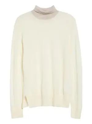 Partow Susan Turtleneck Virgin Wool Sweater - Cloud