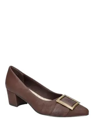 EASY WORKS BY EASY STREET EASY STREET Cider Pointed Toe Pump Brown Matte