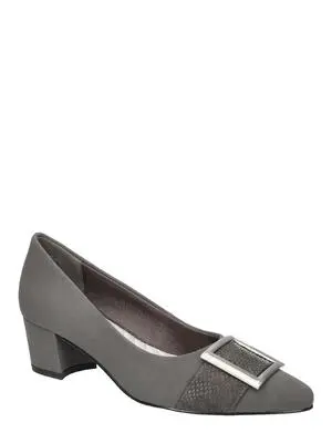 EASY WORKS BY EASY STREET EASY STREET Cider Pointed Toe Pump Grey Matte