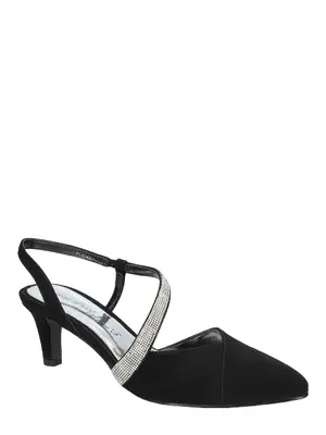 EASY WORKS BY EASY STREET EASY STREET Emerald Slingback Pumps Black Lamy