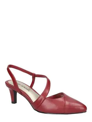 EASY WORKS BY EASY STREET EASY STREET Emerald Slingback Pumps Red