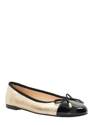 Dune London Dune London Cap-Toe Ballet Flat Gold