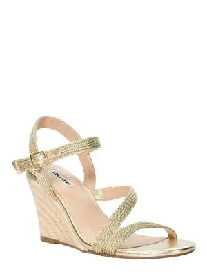 Dune London Kaias Espadrille Wedge Sandals - Gold