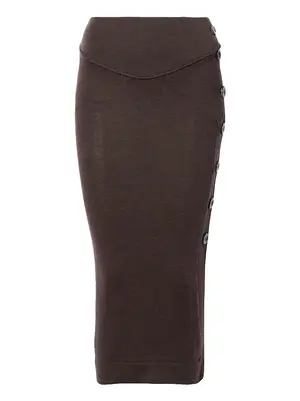 VIVIENNE WESTWOOD Pamela Knitted Midi Skirt - Brown