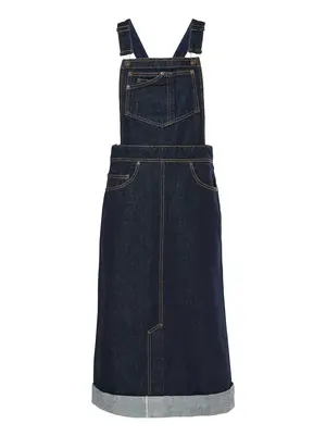 Victoria Beckham Convertible Denim Midi Skirt - Blue