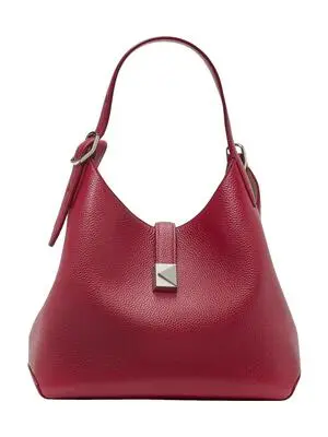 Kate Spade New York Deco Pebbled Leather Shoulder Bag - Red Jam