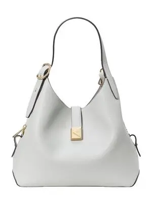 Kate Spade New York Kate Spade New York Deco Pebbled Leather Shoulder Bag Stone Path