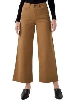 PACT Organic Stretch Twill Wide Leg Pant Camel