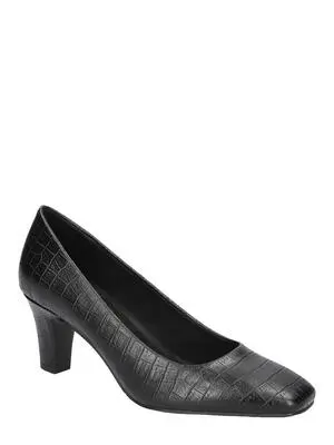 EASY WORKS BY EASY STREET Poet Pump - Black Croco