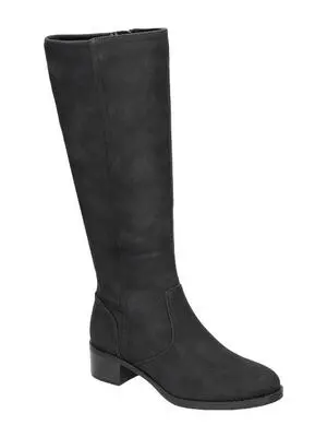 EASY WORKS BY EASY STREET Tucker Knee High Boots - Black Lame