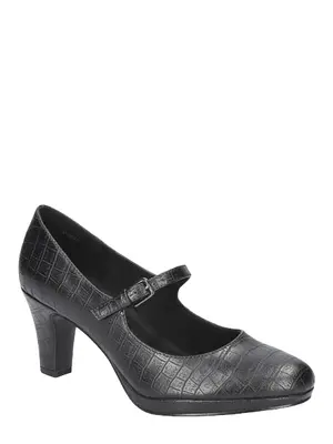 EASY WORKS BY EASY STREET Zest Platform Pumps - Black Croco