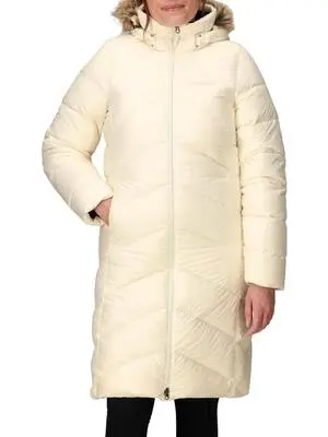 MARMOT Montreaux 700 Fill Power Down Hooded Coat With Faux Fur Trim - Papyrus