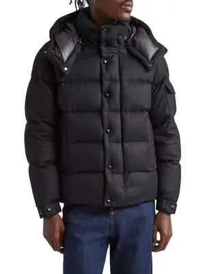 Moncler Vezere Down Puffer Jacket With Removable Hood - Black
