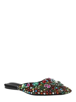 AZALEA WANG AZALEA WANG Nelsat Embellished Mule Black Rainbow Multi