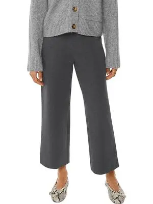 Whistles Camilla Wide Leg Trousers - Grey Marl