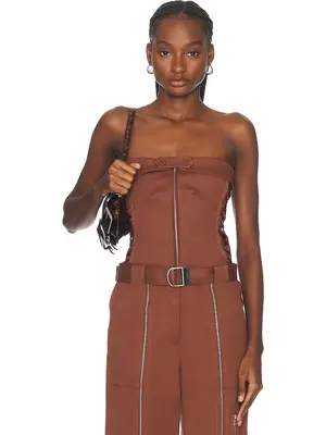 Simkhai Sasha Bustier Top - Chestnut