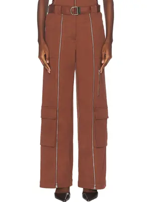 Simkhai Fabiana Belted Pant - Chestnut