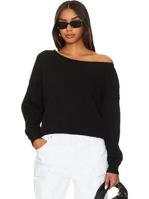 BOBI Off-the-shoulder Crewneck - Black