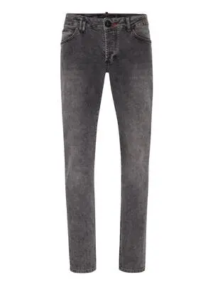 Philipp Plein Camouflage Print Skinny Jeans - Grey