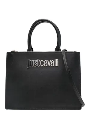 Just Cavalli Logo Lettering Tote Bag - Black