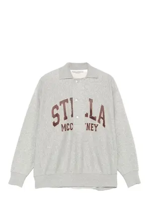 Stella McCartney Varsity Logo Polo Top - Grey