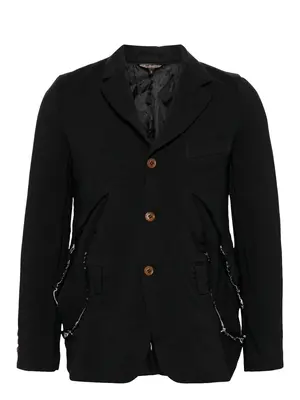 BLACK COMME DES GARÇONS Distressed Blazer - Black