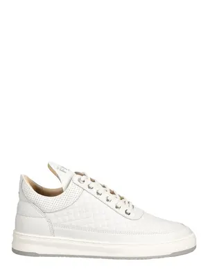 Filling Pieces Leather Sneakers - White